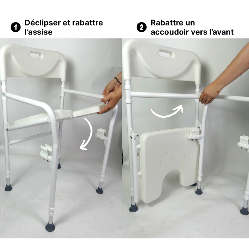 Chaise de douche pliable