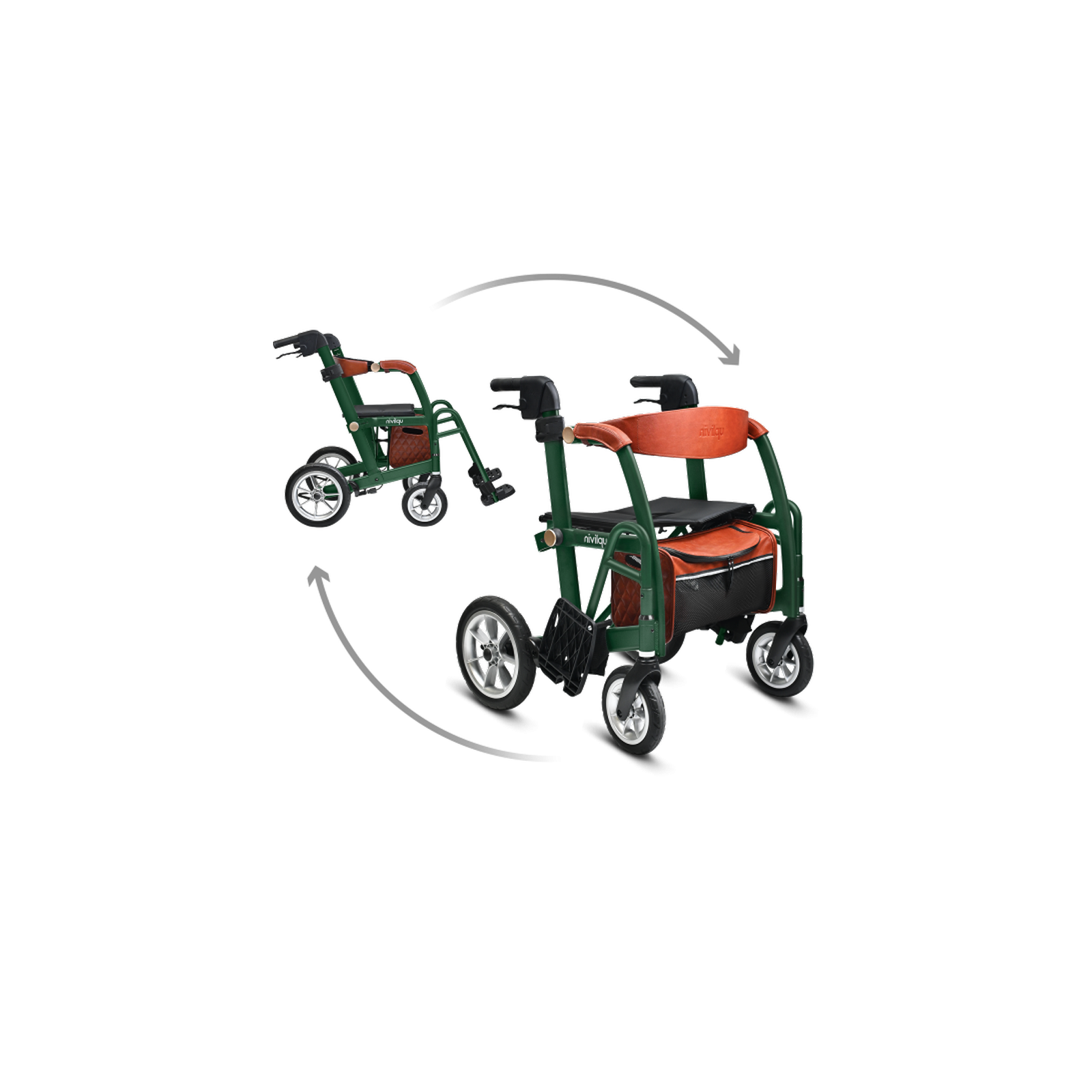 Déambulateur Fauteuil de Transfert Glide 2 en 1 uplivin
